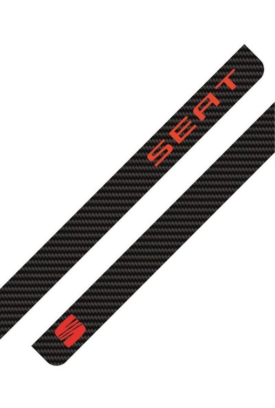 Ömr Dizayn Hediye Seat Logolu Karbon Desenli Uv Takmatik Plakalık