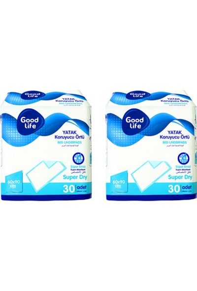 Good Life Yatak Koruyucu 2 Paket 60 Adet Good Life Yatak Koruyucu 2 Paket 60 Adet