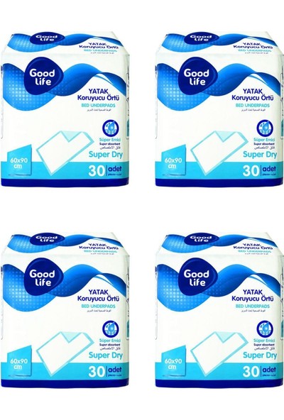 Good Life Yatak Koruyucu 4 Paket 120 Adet Good Life Yatak Koruyucu 4 Paket 120 Adet