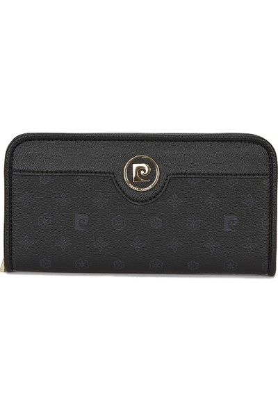 Pierre Cardin Kadın Siyah Monogram Cüzdan 06PO22Y1407-MN S
