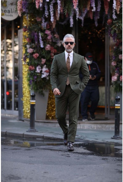 Fc Plus Çift Cep Pantolon Pileli Takım Elbise - Extra Slim Fit