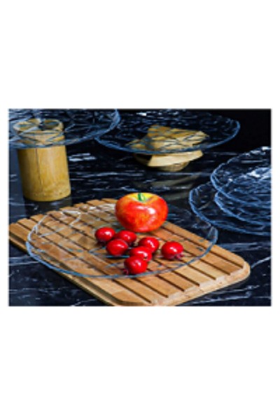 Paşabahçe Estrella 6 Lı Cam Servis Tabağı -Buz Mavisi Paşabahçe Estrella 6 Lı Cam Servis Tabağı -Buz Mavisi