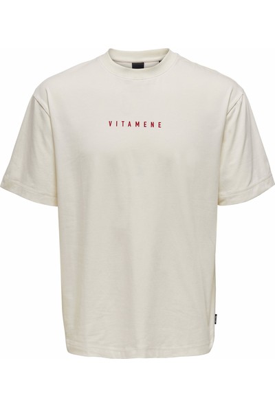 Only & Sons Ismael Erkek Krem Tişört (22022141-SRW) Only & Sons Ismael Erkek Krem Tişört (22022141-SRW)