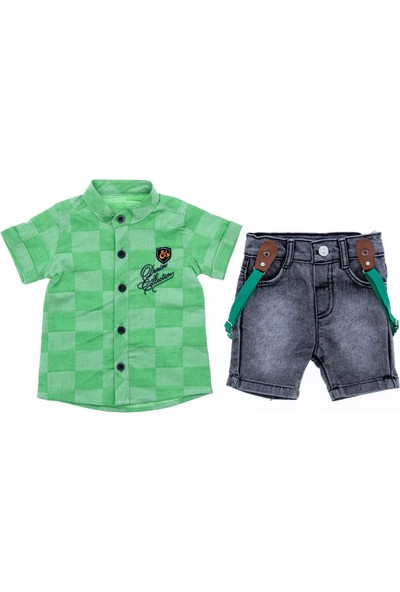 Cocuklaanne 6/18 Ay Gömlek ve Kot Pantolonlu Bebek Takım Cocuklaanne 6/18 Ay Gömlek ve Kot Pantolonlu Bebek Takım