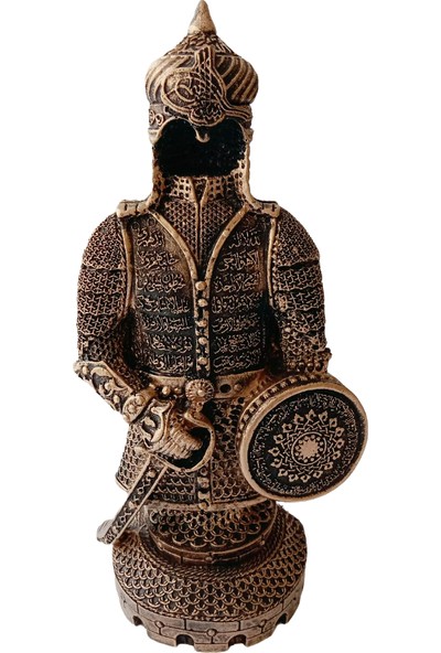 Osmanlı Selçuklu Sipahi Asker Biblo Altın 20 cm Yükseklik 6 cm Genişlik Osmanlı Selçuklu Sipahi Asker Biblo Altın 20 cm Yükseklik 6 cm Genişlik