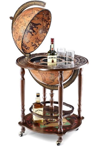 Zoffoli Minosse Classic Haritalı Dünya Bar 40CM Çap Zoffoli Minosse Classic Haritalı Dünya Bar 40CM Çap