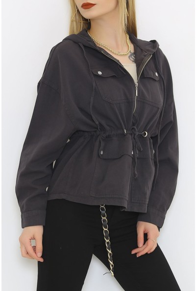 Modadem Gabardin Ceket Füme - 1118.1367.