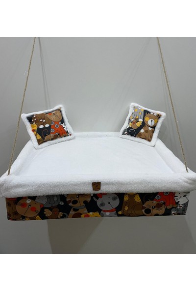 Jaspet Tırmalama Ipinden Cama Asılan Kedi Yatağı Jaspet Tırmalama Ipinden Cama Asılan Kedi Yatağı