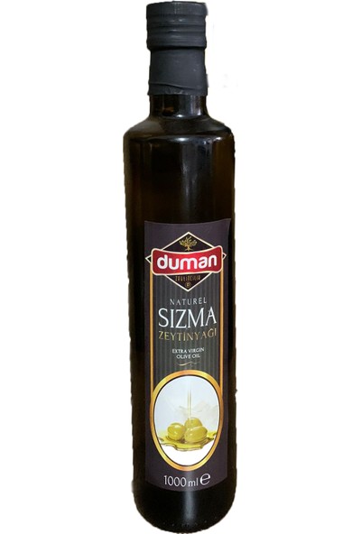 Duman Gurme Zeytinyağı Soğuk Sıkım Oval Cam Şişe 1000 ml Duman Gurme Zeytinyağı Soğuk Sıkım Oval Cam Şişe 1000 ml