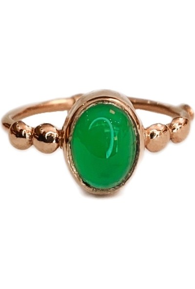 Adore Silver Gümüş Yeşim Taşı Yüzük