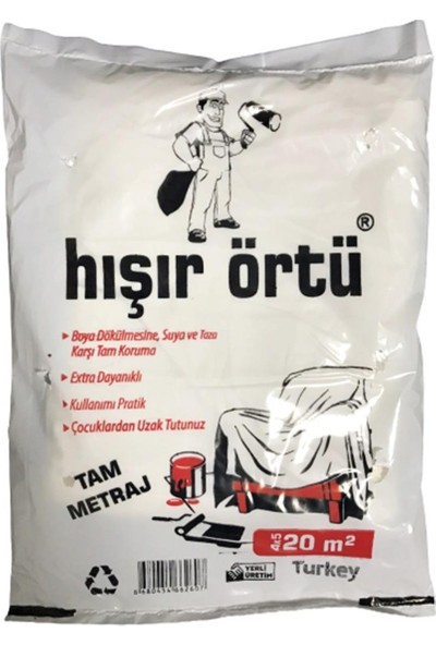Koruyucu Naylon Hışır Örtü Eşyalarınız Için 4 x 5 mt = 20 Metrekare Koruyucu Naylon Hışır Örtü Eşyalarınız Için 4 x 5 mt = 20 Metrekare