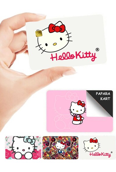 Marsilya Hello Kitty Papara Kart Kaplama Sticker 4 Adet