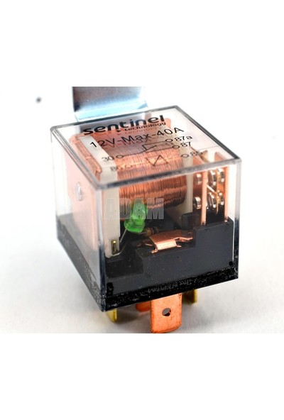 Kkb Şeffaf Röle 12V 40A 5 Uçlu Led Işıklı Çift Platin Metal Ayaklı Kkb Şeffaf Röle 12V 40A 5 Uçlu Led Işıklı Çift Platin Metal Ayaklı