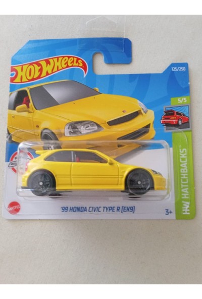Hot Wheels Hotwheels 99 Honda Civic Type R (Ek9) Sarı Renk