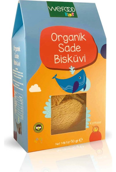 Wefood Organik Sade Bisküvi 50 gr (Tereyağlı) Wefood Organik Sade Bisküvi 50 gr (Tereyağlı)