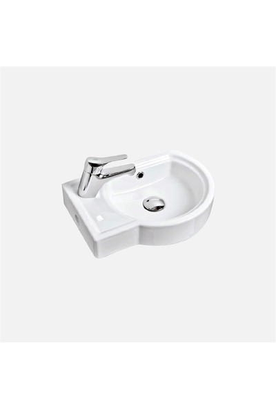 Güral Vit 30 cm x 43 cm Puzzle Lavabo Sol Batarya Delikli Beyaz Güral Vit 30 cm x 43 cm Puzzle Lavabo Sol Batarya Delikli Beyaz