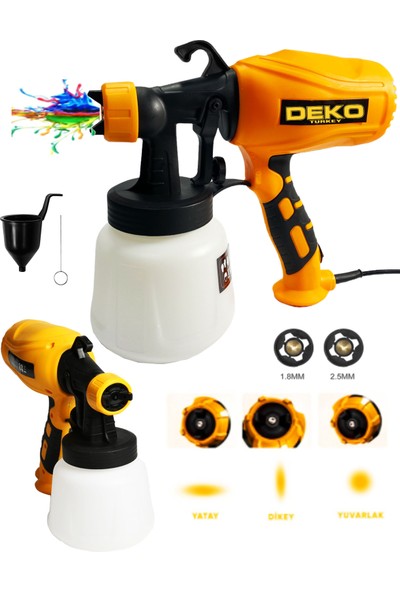 Deko 800W Elektrikli Sprey Boya Tabancası Dezenfektan Ilaç Lateks Yağlı Boya Sprey Tabancası 950ML