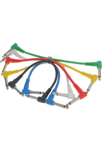Perfk 6 Adet Paket Elektrik Gitar Kablosu Efektleri Pedal Kordonları Bas Gitar Sıcak (Yurt Dışından)