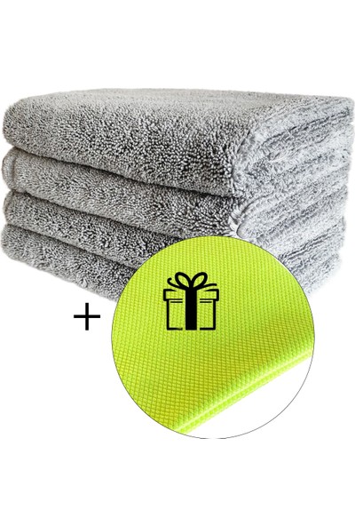 İntermop Oto Temizleme ve Kurulama Havlusu 50X70 cm 1 Adet Gri Araba Cam Bezi