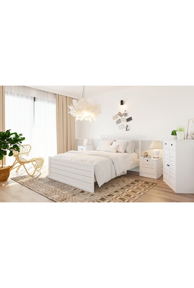 Rabi Mobilya Rumy-S3 Country Mega Karyola