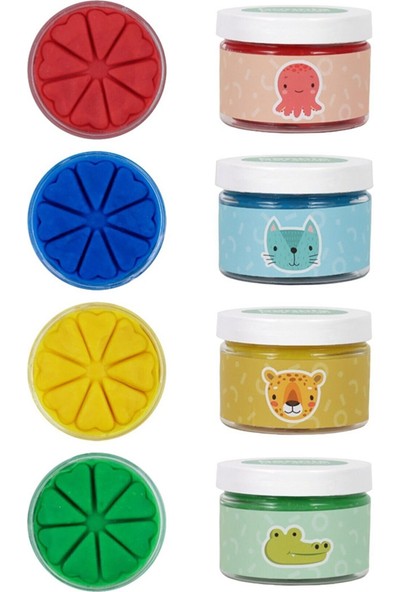 Bonnie Play Dough Doğal Oyun Hamuru 4'lü Temel Renk Seti 4*150GR Bonnie Play Dough Doğal Oyun Hamuru 4'lü Temel Renk Seti 4*150GR