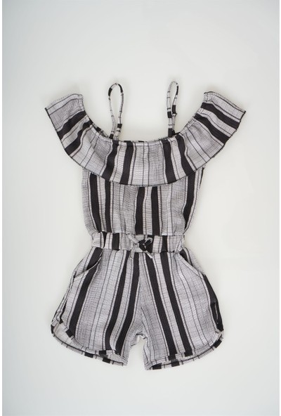 Miniko Kids Kız Çocuk Ip Askılı Şort Tulum