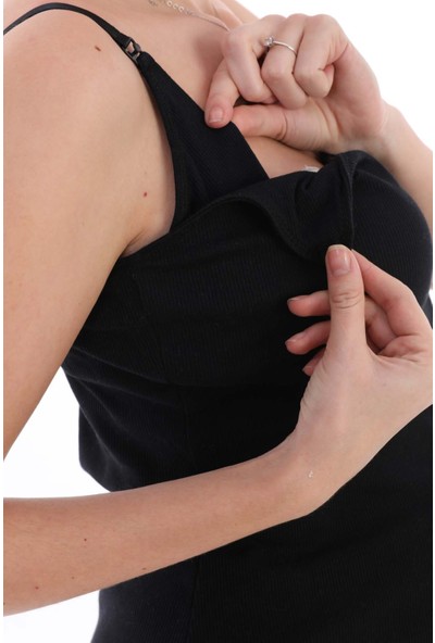 Meghan L.A Emzirme Atleti & T-Shirt Fitilli Kumaş