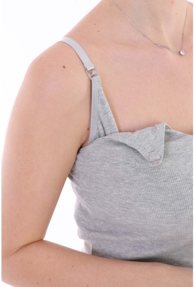 Meghan L.A Emzirme Atleti & T-Shirt Fitilli Kumaş