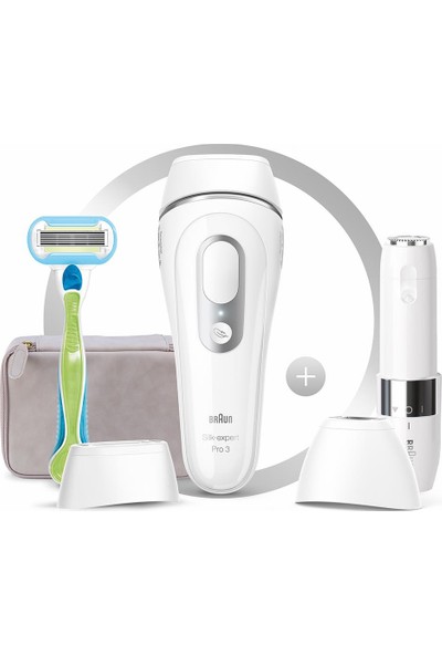Braun Silk Expert Pro 3 PL3139 300.000 Atımlı, 2 Başlıklı Yeni Nesil Ipl + FS1000 + Seyahat Çantası Braun Silk Expert Pro 3 PL3139 300.000 Atımlı, 2 Başlıklı Yeni Nesil Ipl + FS1000 + Seyahat Çantası