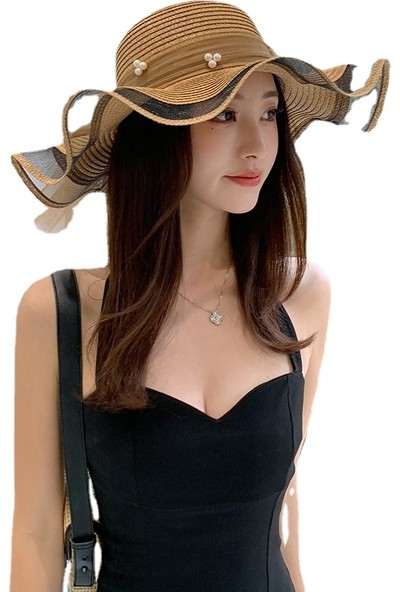 Devils Eye Big Brim Bow Şerit Plaj Şapkası (Yurt Dışından)