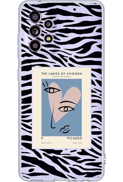 HappyCase Galaxy A52 Uyumlu Picasso Desenli Premium Şeffaf Silikonlu Telefon Kılıfı HappyCase Galaxy A52 Uyumlu Picasso Desenli Premium Şeffaf Silikonlu Telefon Kılıfı