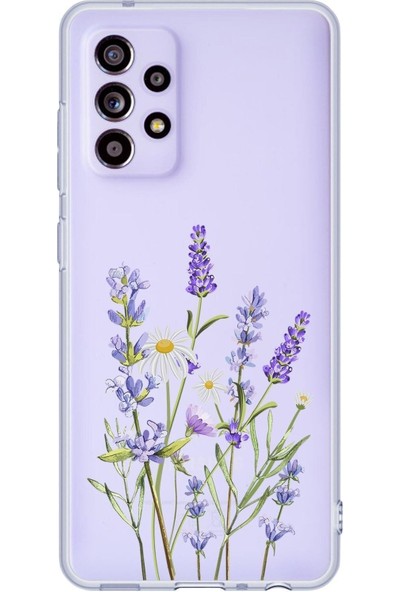 HappyCase Galaxy A32 4g Uyumlu Lavanta Desenli Premium Şeffaf Silikonlu Telefon Kılıfı HappyCase Galaxy A32 4g Uyumlu Lavanta Desenli Premium Şeffaf Silikonlu Telefon Kılıfı