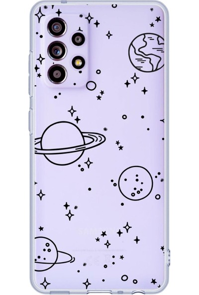 Bilişim Aksesuar Galaxy A23 Uyumlu Galaxy Desenli Premium Şeffaf Silikonlu Telefon Kılıfı Bilişim Aksesuar Galaxy A23 Uyumlu Galaxy Desenli Premium Şeffaf Silikonlu Telefon Kılıfı