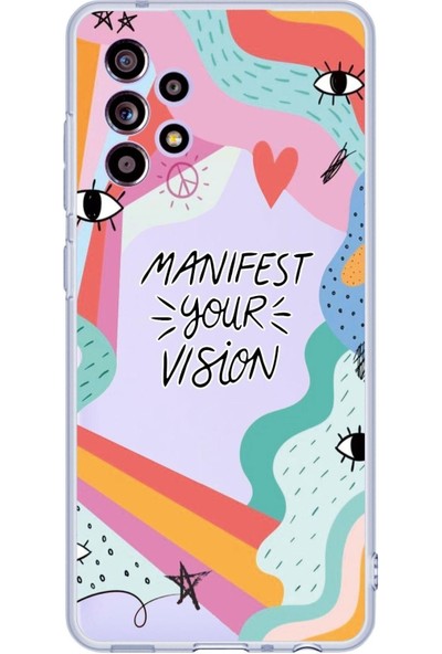 Bilişim Aksesuar Galaxy A52 Uyumlu Manifest Desenli Premium Şeffaf Silikonlu Telefon Kılıfı Bilişim Aksesuar Galaxy A52 Uyumlu Manifest Desenli Premium Şeffaf Silikonlu Telefon Kılıfı