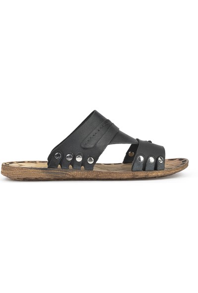 Ziya Ziya, Erkek Deri Terlik 121998 1715 Siyah