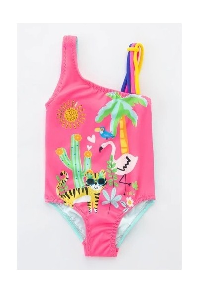 Penti Parlak Pembe Kız Çocuk Crazy Island Mayo Penti Parlak Pembe Kız Çocuk Crazy Island Mayo