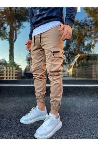 DCS Collection Dar Kesim Metal Fermuarlı Erkek Kargo Cep Pantolon DCS2014HR DCS Collection Dar Kesim Metal Fermuarlı Erkek Kargo Cep Pantolon DCS2014HR