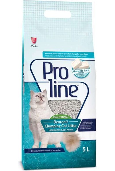 Pro Line 5 Lt Marsilya Sabunu Kokulu Topaklaşan Kedi Kumu 5 Lt Pro Line 5 Lt Marsilya Sabunu Kokulu Topaklaşan Kedi Kumu 5 Lt