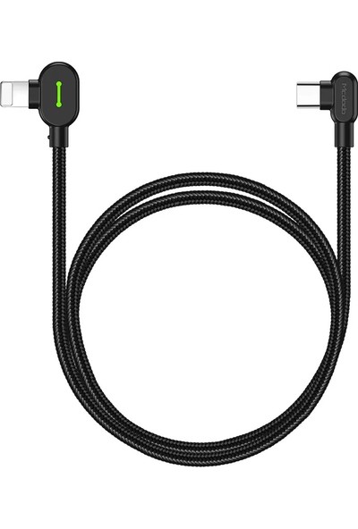Mcdodo Ca-7370 36W L Tipi Type-C To Lightining Data-Şarj Kablosu 1.2M-Siyah