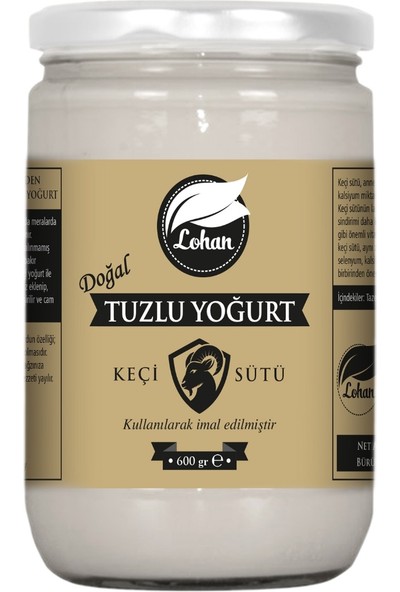 Lohan Tuzlu Yoğurt Keçi Sütü 600 gr