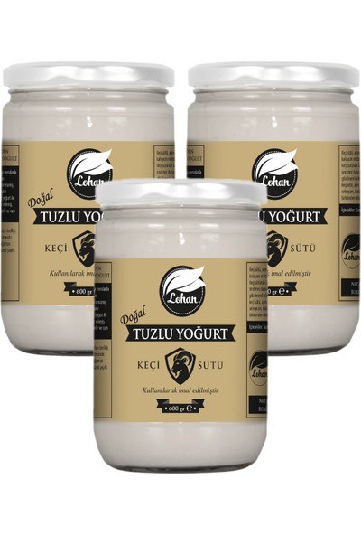 Lohan Tuzlu Yoğurt Keçi Sütü 3 x 600 gr