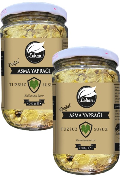 Lohan Tuzsuz Susuz Yaprak Salamurası Asma Yaprağı 2 x 300 gr Lohan Tuzsuz Susuz Yaprak Salamurası Asma Yaprağı 2 x 300 gr