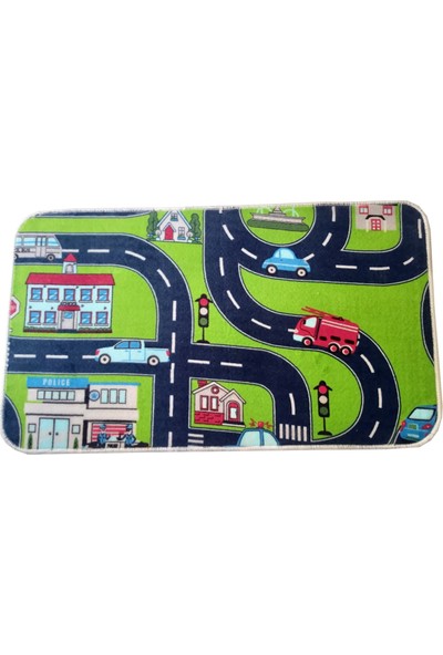 Yağmurser Halı Çocuk Odası Halısı Paspası Arabalı Trafik Yollu 60 x 100 cm Yağmurser Halı Çocuk Odası Halısı Paspası Arabalı Trafik Yollu 60 x 100 cm