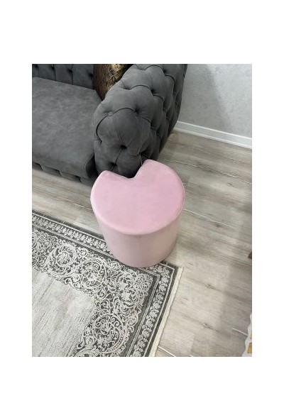 Breda Home Köşeli Ayak Ucu Pembe Puf