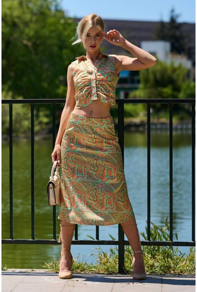 By Ayse Duman Saten Kumaş Alt Üst Takım