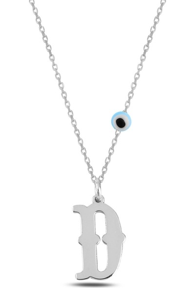 Gümüş -D- Harfli Astar Hayalet Kolye