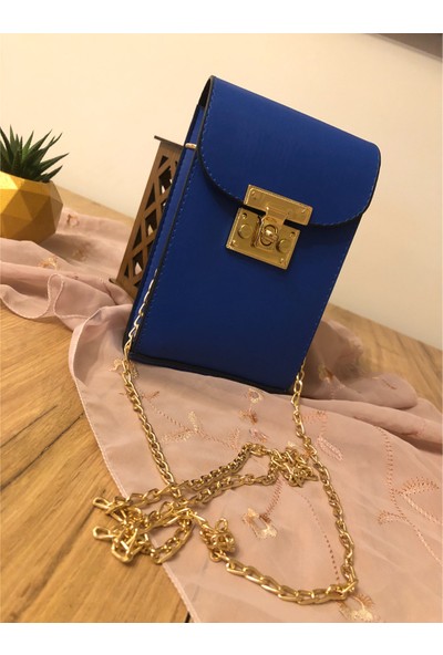 Perla Design Kadın Çevirmeli Klipsli Zincirli Cep Çantası