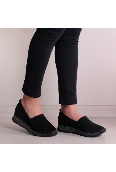Pabucmarketi Kadın Yazlık Spor Ayakkabı Siyah