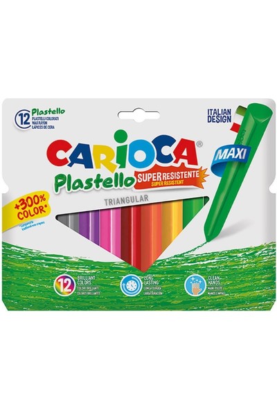 Carioca 42671 Üçgen Yıkanabilir Pastel Boya 12 Li Carioca 42671 Üçgen Yıkanabilir Pastel Boya 12 Li