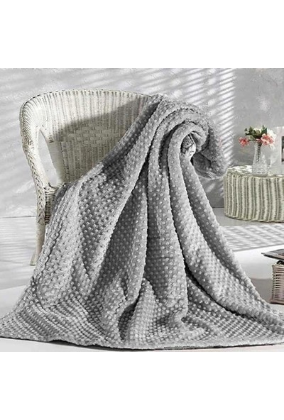 Merinos Pearl Tek Kişilik Tomurcuk Battaniye -Gri